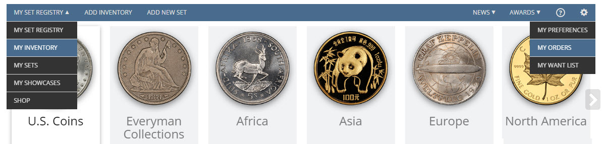 The PCGS Set Registry© Goes Mobile